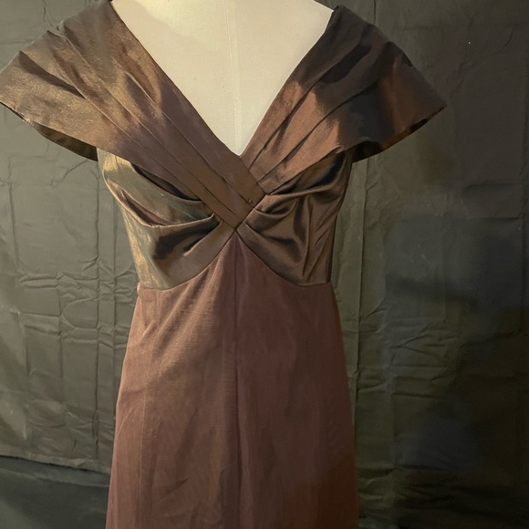 KM Collections | Dresses | Km Collection Beautiful Brown Satin Tulle ...